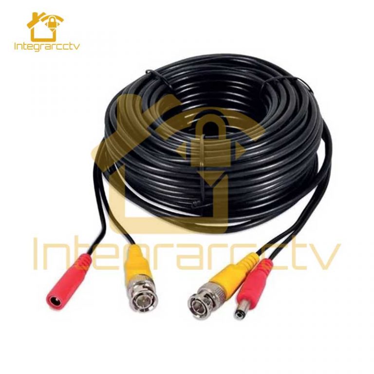 Cable Coaxial armado con conector BNC y Alimentación